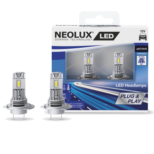LED H7/H18/12V/12W/ Cool White 6000K Neolux N499DWBS-2SCB vásárlása