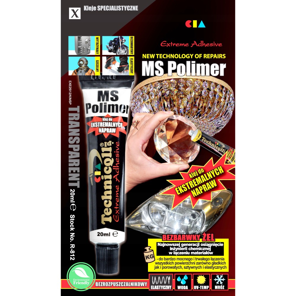 Extra erős, színtelen MS polimer ragasztógél 20ml Technicqll R-812 ...