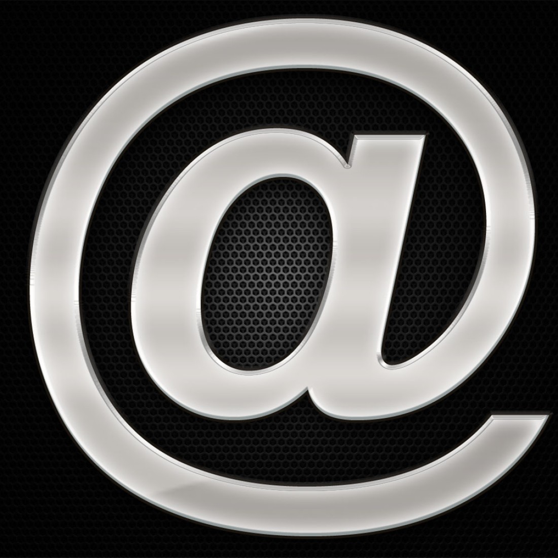 Öntapadó krómhatású műgyantás kukac írásjel 27 x 27 mm